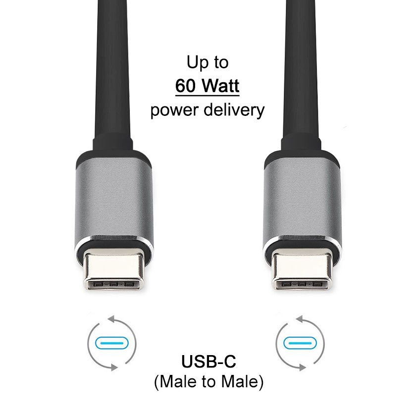 Short (3A) USB Type-C Charging Cable (50cm) for Phone / Laptop