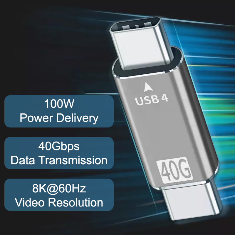 USB4 Type-C 100W Fast Charging / 40Gbps Data Adapter