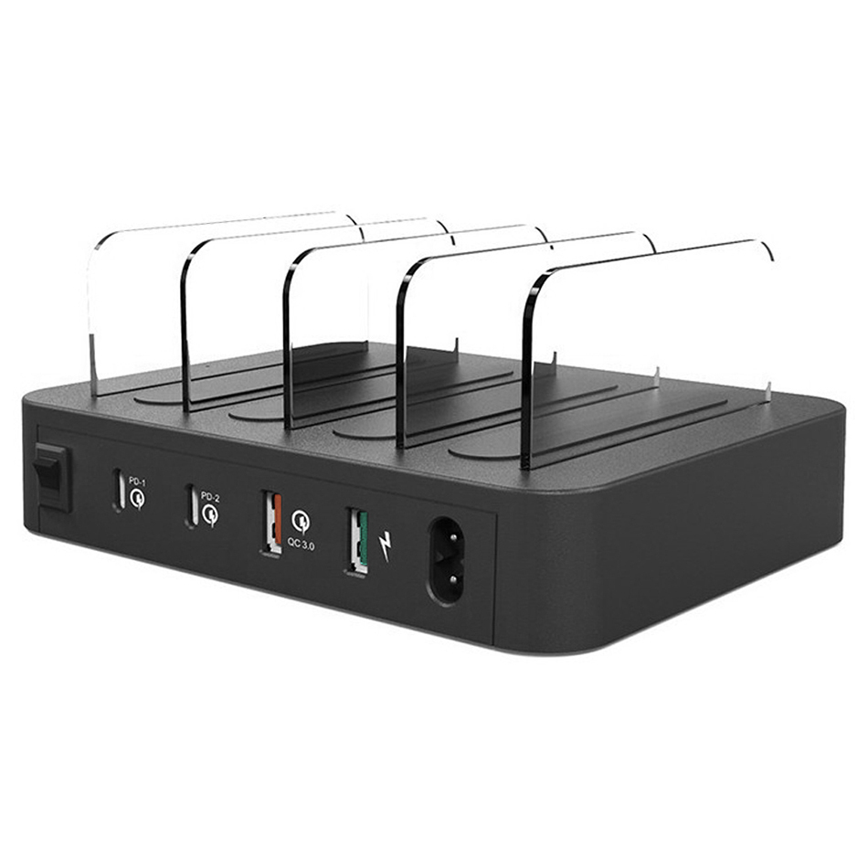 45W (4-Port) USB Type-C / QC3.0 / Charging Station for Phone