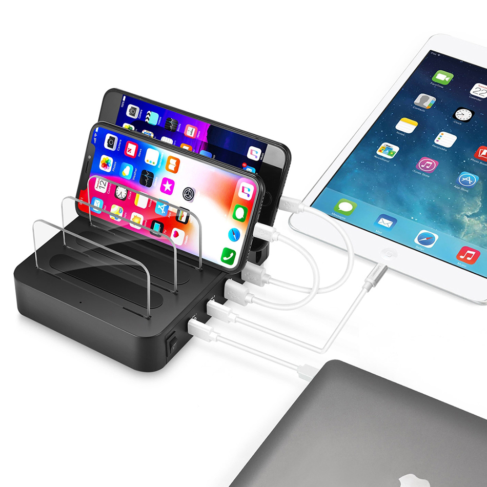 45W (4-Port) USB Type-C / QC3.0 / Charging Station for Phone