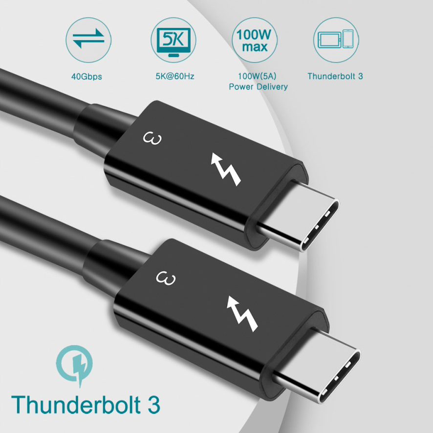 Thunderbolt 3 (100W) USB Type-C 40Gbps Data Charging Cable (95cm)