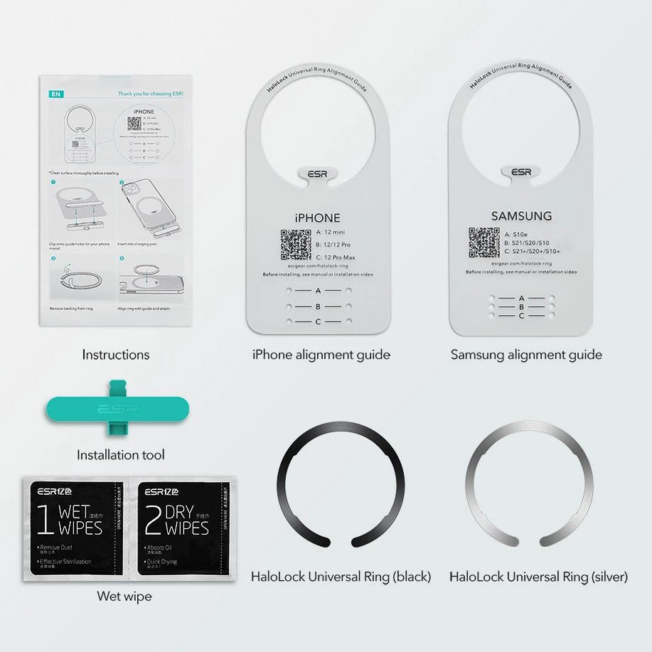 ESR HaloLock MagSafe Metal Ring / Magnetic Back Plate for Phone