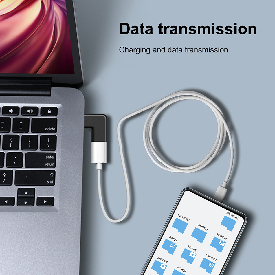 Right Angle USB Type-C to Lightning Female Adapter for Phone