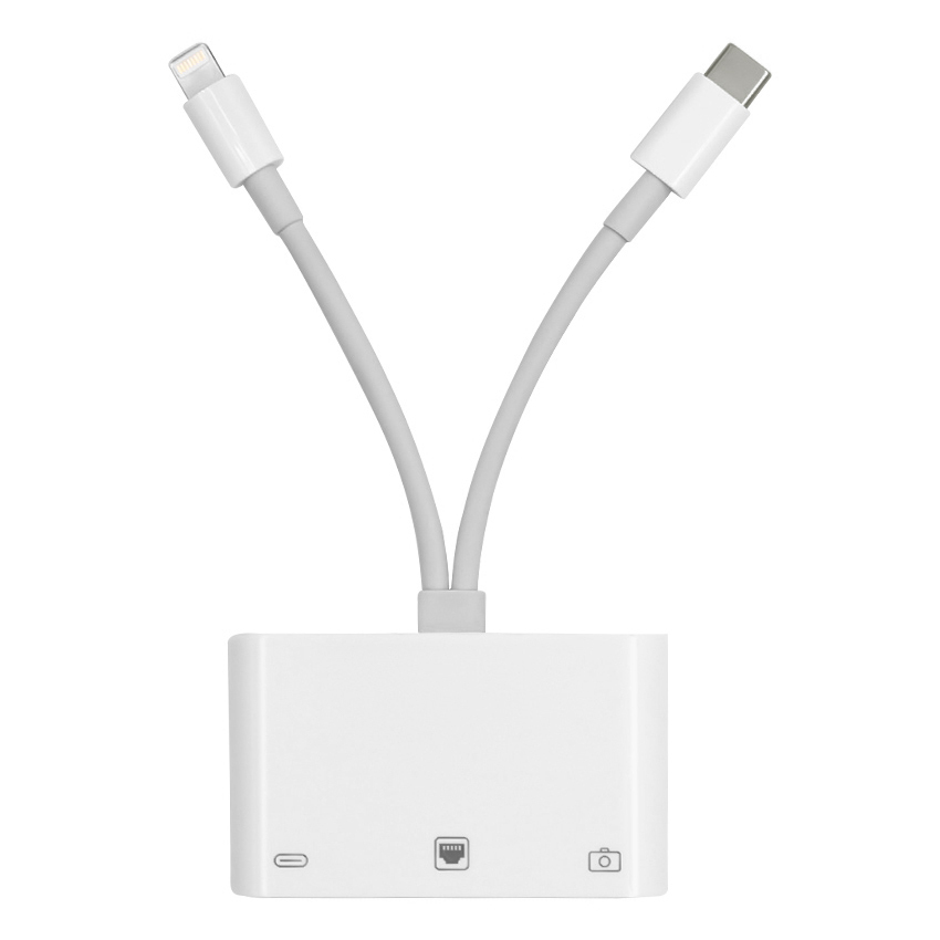 Lightning / Type-C to Ethernet USB OTG Adapter for Phone / Tablet