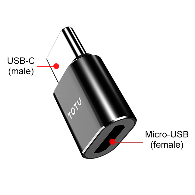 Totu USB Type-C to Micro-USB (Female) OTG Adapter