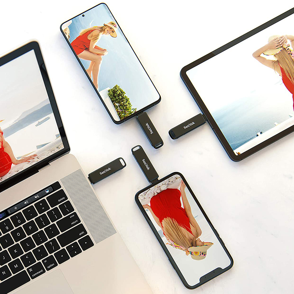 SanDisk iXpand 64GB USB-C / Lightning Flash Drive Luxe for iPad