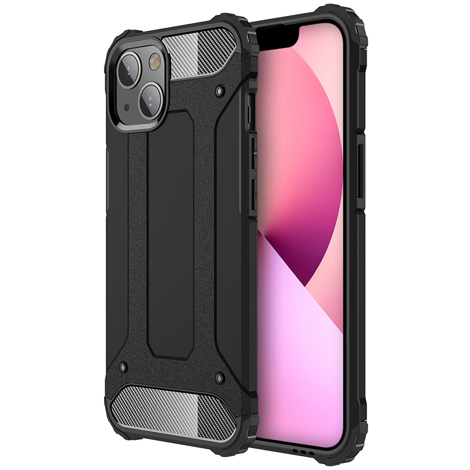 Military Defender Shockproof Case for iPhone 13 Mini (Black)