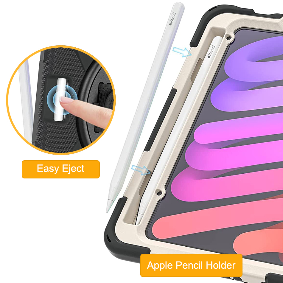 360 Hand Holder Shockproof Case for iPad Mini 7th / 6th Gen 2024