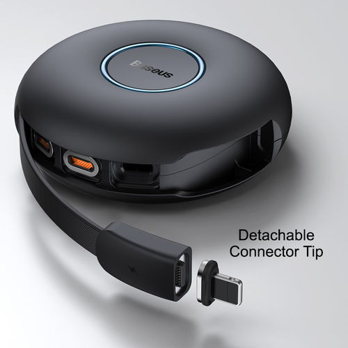 Baseus 60W Magnetic Retractable USB Type-C Lightning Micro Cable