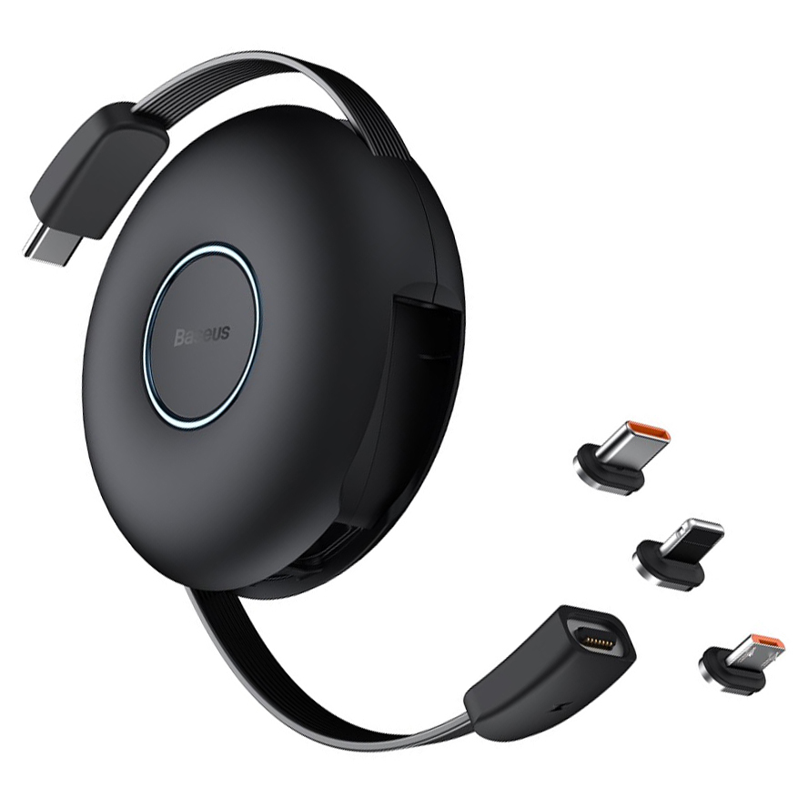 Baseus 60W Magnetic Retractable USB Type-C Lightning Micro Cable