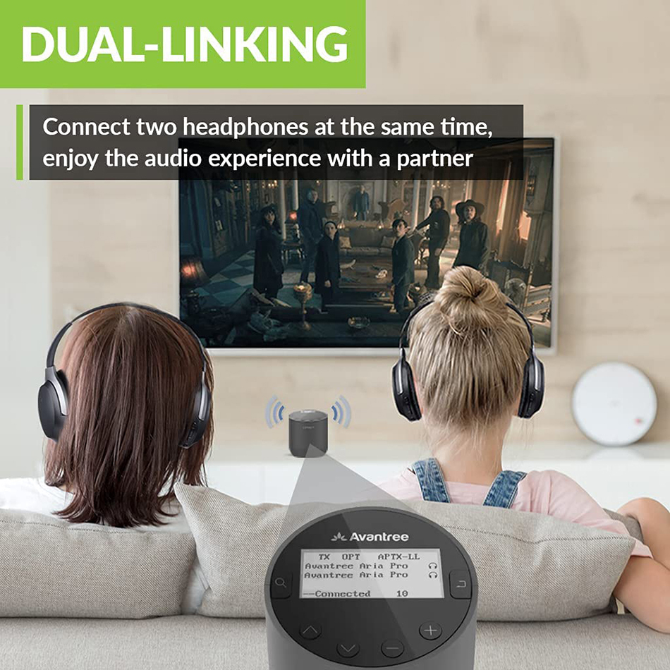 Avantree Orbit Bluetooth 5.0 TV Audio Wireless Transmitter (aptX)