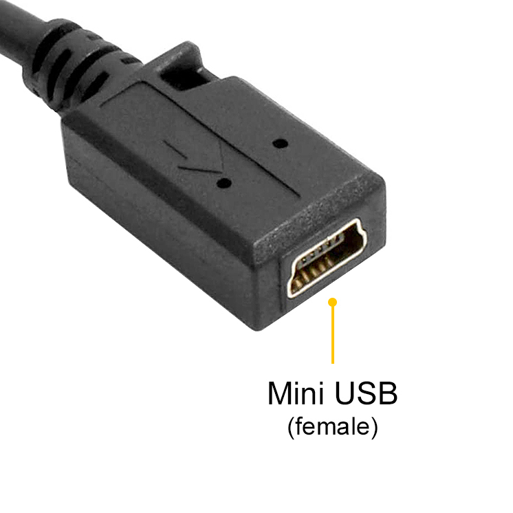 Up/Down 90 Degree Mini-USB Extension Adapter Cable (28cm)