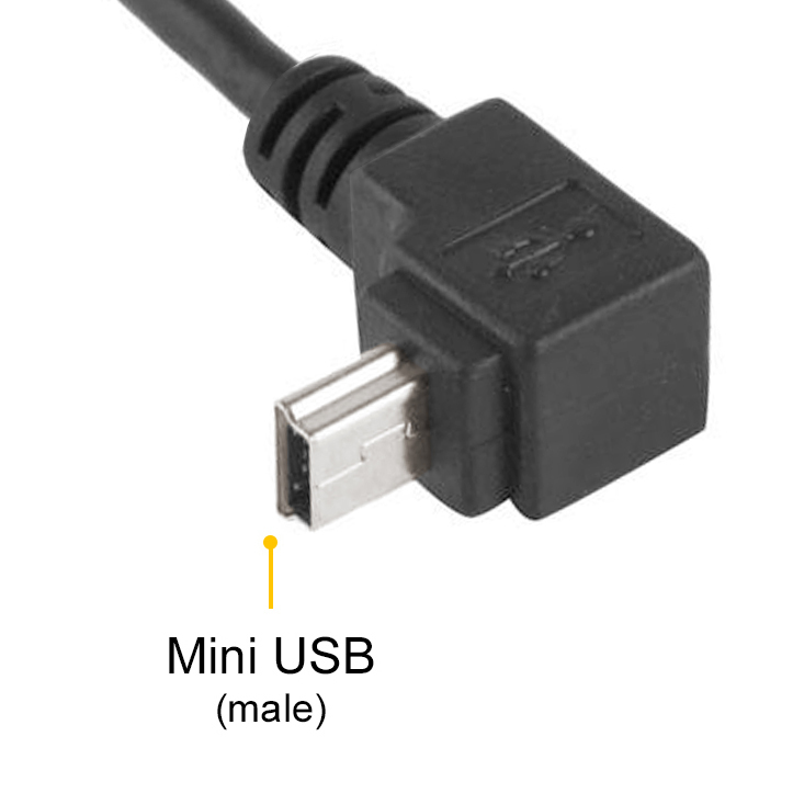 Up/Down 90 Degree Mini-USB Extension Adapter Cable (28cm)