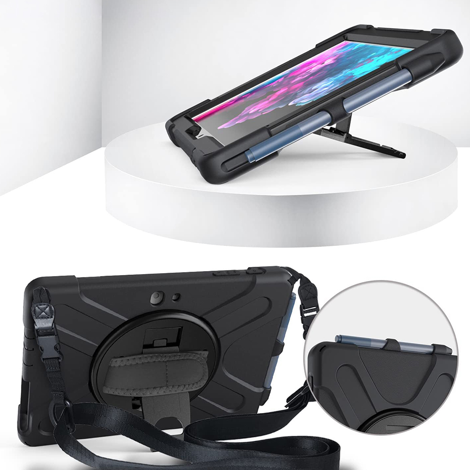360 Hand Strap Shockproof Case for Microsoft Surface Go 4 / 3