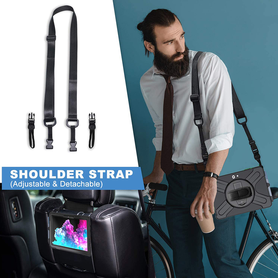 360 Hand Strap Shockproof Case for Microsoft Surface Go 4 / 3