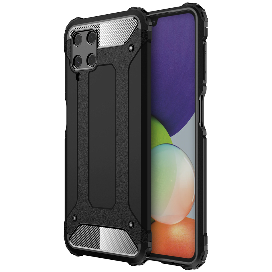 Military Defender Shockproof Case for Samsung Galaxy A22 4G Black