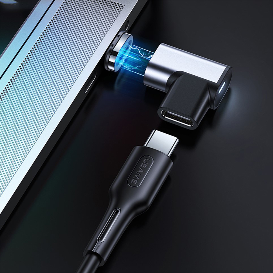 Usams 100W USB-PD Type-C Magnetic Charging Adapter (Grey)