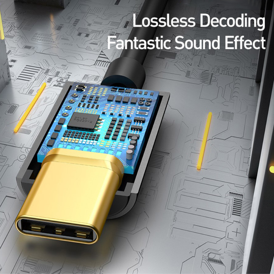 Baseus USB Type-C to 3.5mm Headphone Jack / Audio DAC Adapter