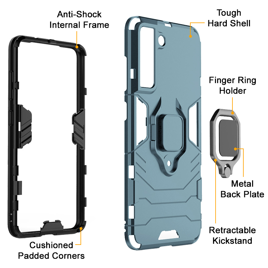 Slim Armour Shockproof Case for Samsung Galaxy S21 FE (Blue)