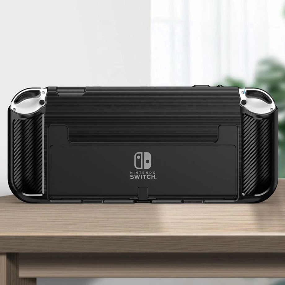Flexi Slim Carbon Fibre Case for Nintendo Switch OLED (Black)