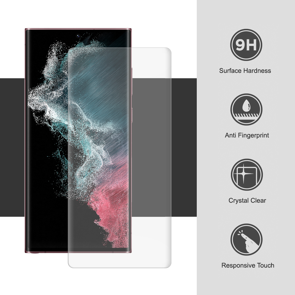 UV Curved Tempered Glass Screen Protector for Galaxy S22 Ultra