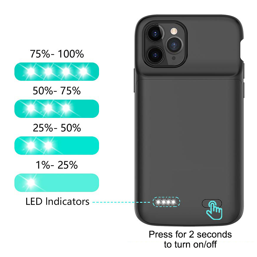 4800mAh Battery Charger Case for iPhone 11 Pro