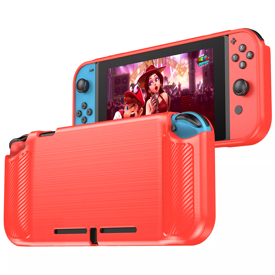 Flexi Slim Carbon Fibre Case for Nintendo Switch Lite (Red)