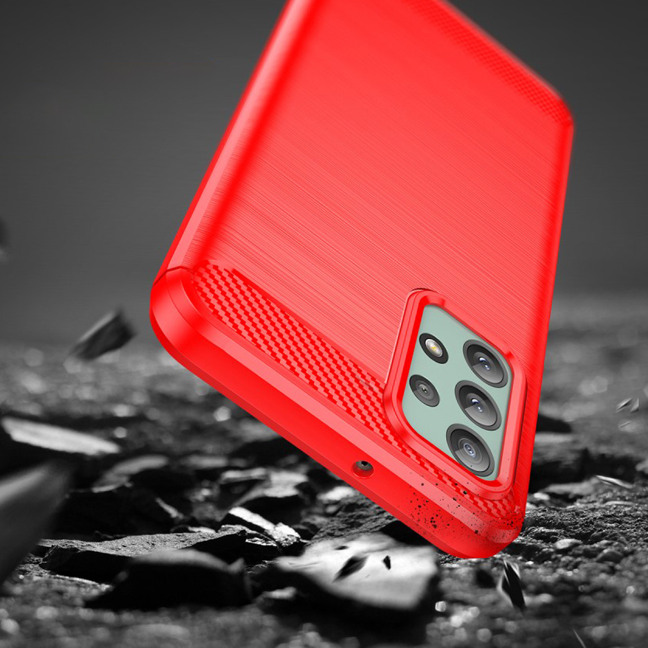 Flexi Slim Carbon Fibre Case for Samsung Galaxy A23 (Red)