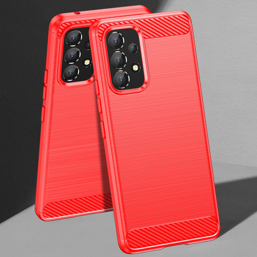 Flexi Slim Carbon Fibre Case for Samsung Galaxy A53 (Red)