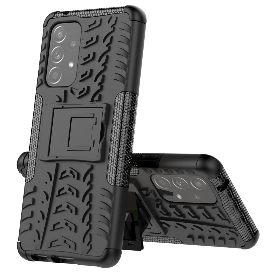 Dual Layer Rugged Tough Case for Samsung Galaxy A53 (Black)