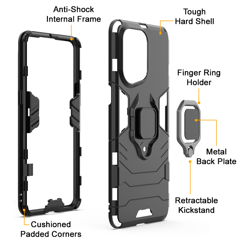 Slim Armour Shockproof Case for Oppo Find X5 Pro (Black)
