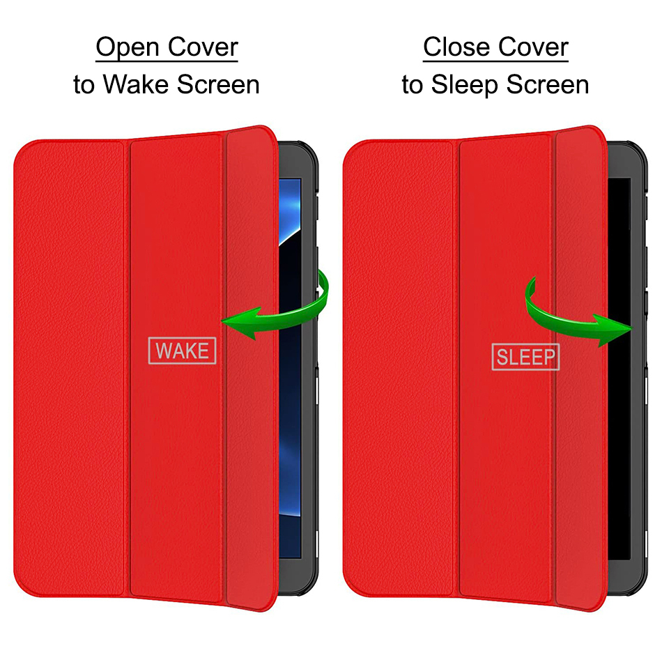 Trifold Smart Case For Samsung Galaxy Tab A 10 1 2016 Red