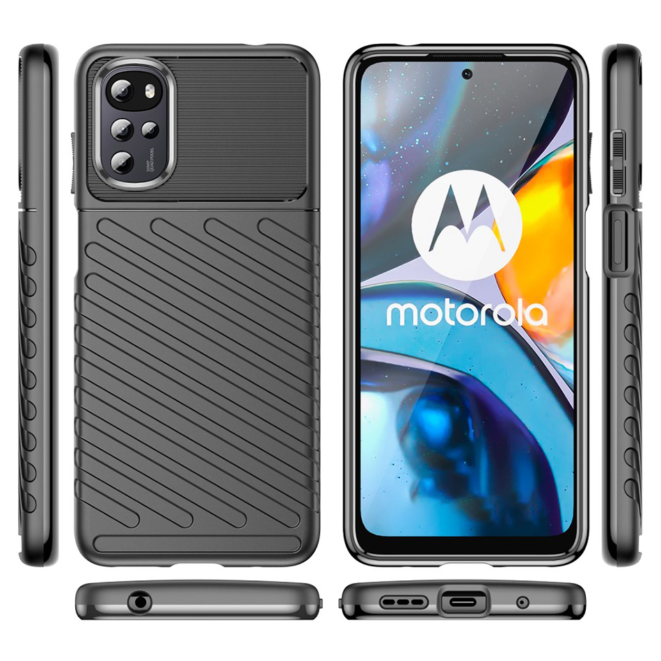Flexi Thunder Shockproof Case for Motorola Moto G22 (Black)
