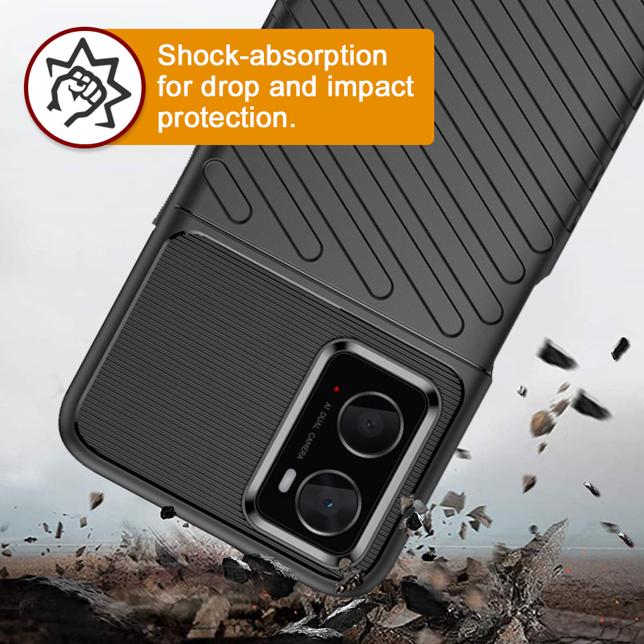 Flexi Thunder Shockproof Case for Oppo A76 / A96 4G (Black)