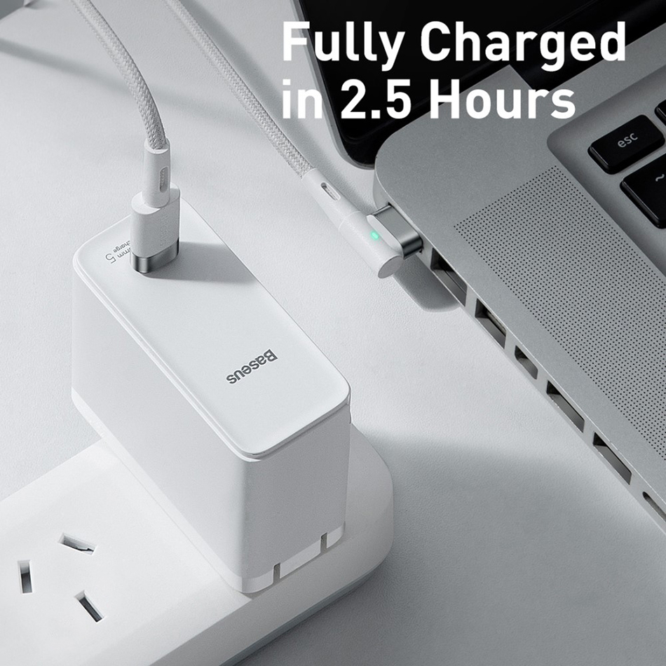 Baseus 60W USB Type-C to MagSafe 1 L-Shape Cable (2m) for MacBook