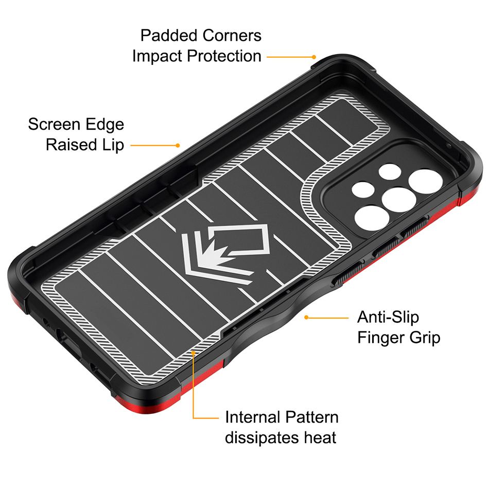 Heavy Duty Shockproof Case for Samsung Galaxy A53 (Red)