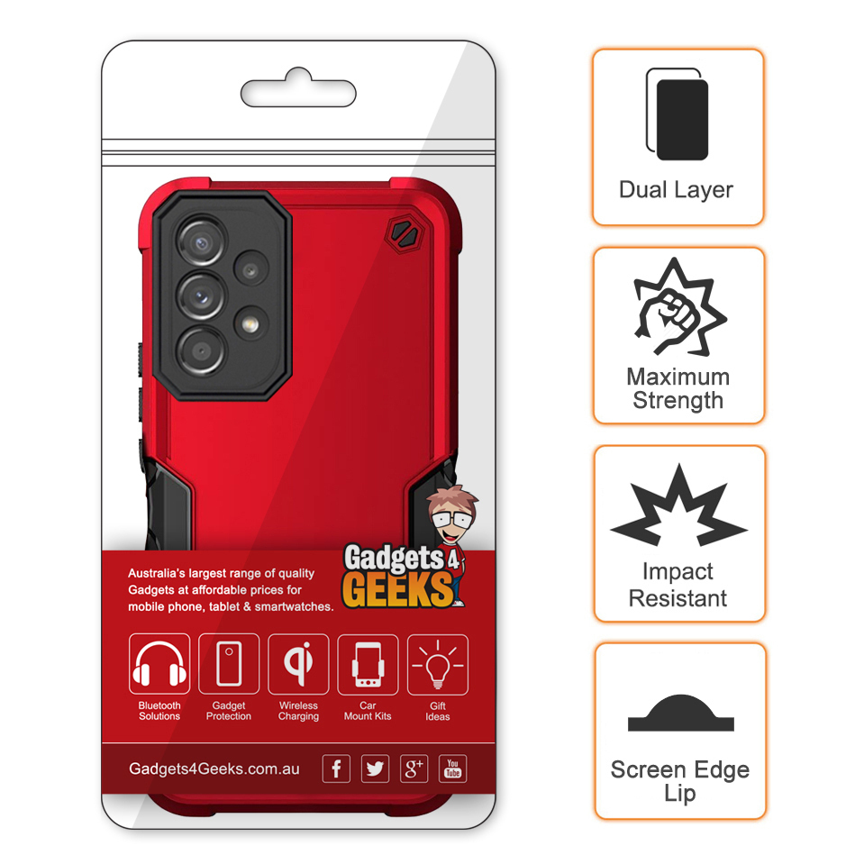 Heavy Duty Shockproof Case for Samsung Galaxy A53 (Red)