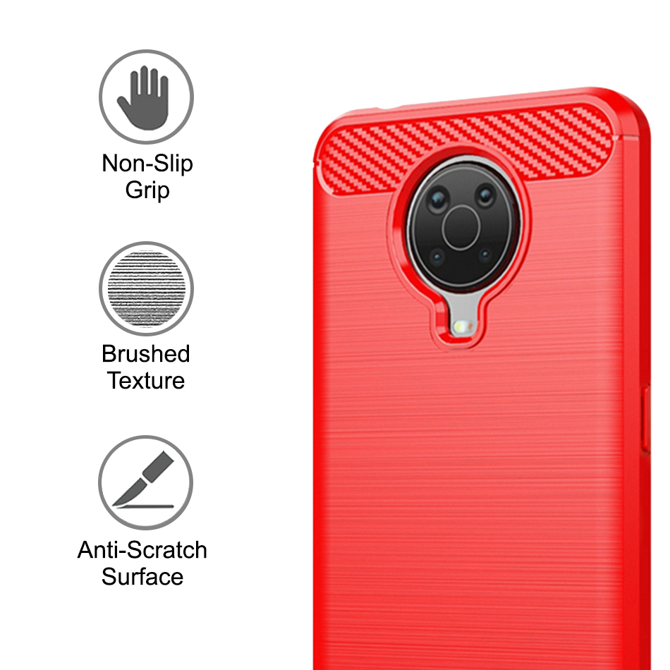 Flexi Slim Carbon Fibre Case for Nokia G10 / G20 (Red)