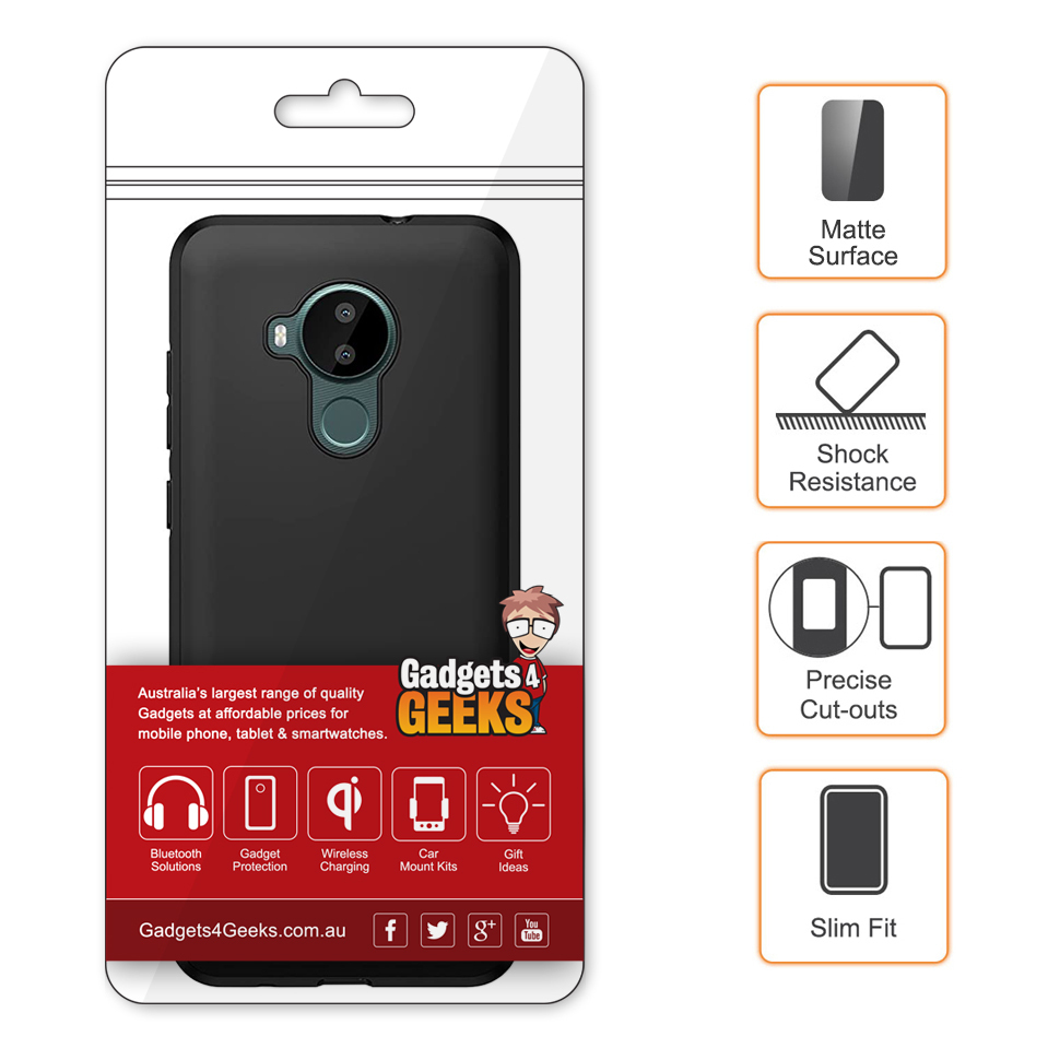 Flexi Slim Stealth Case for Nokia C30 (Black)