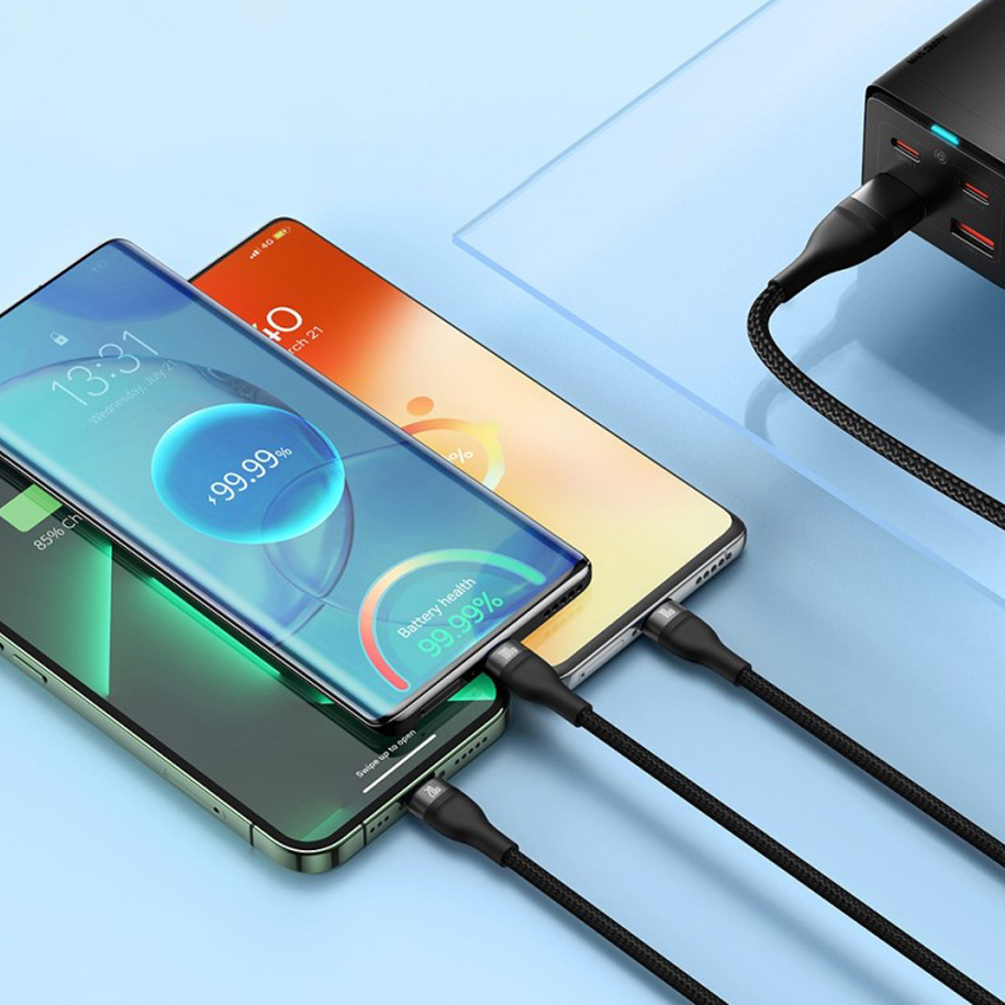 Baseus Two-for-Three 100W USB Type-C / Lightning / Micro Cable