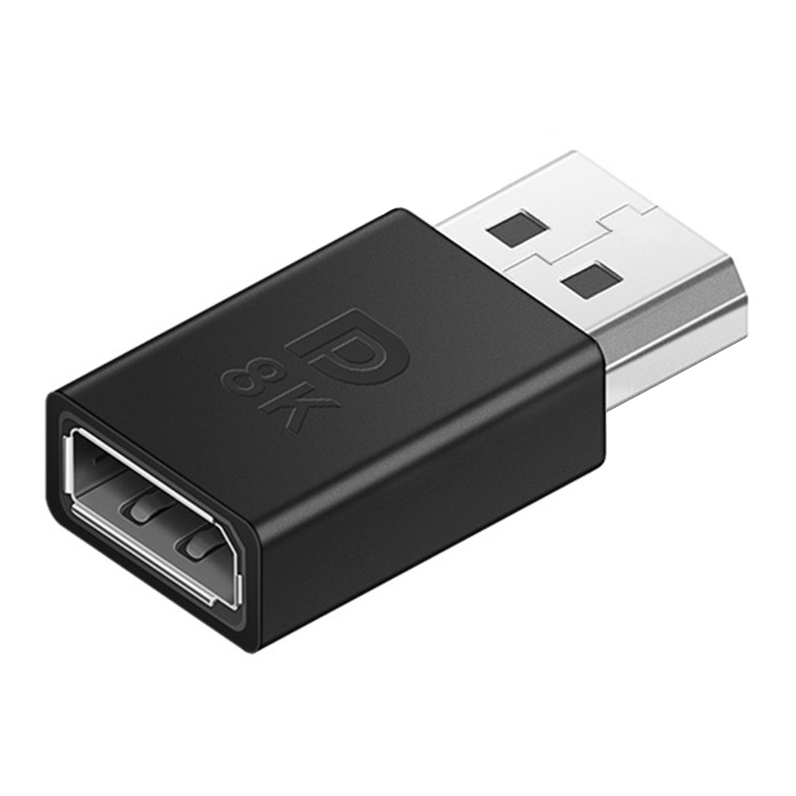 DisplayPort Male Connector to Female Extender Adapter