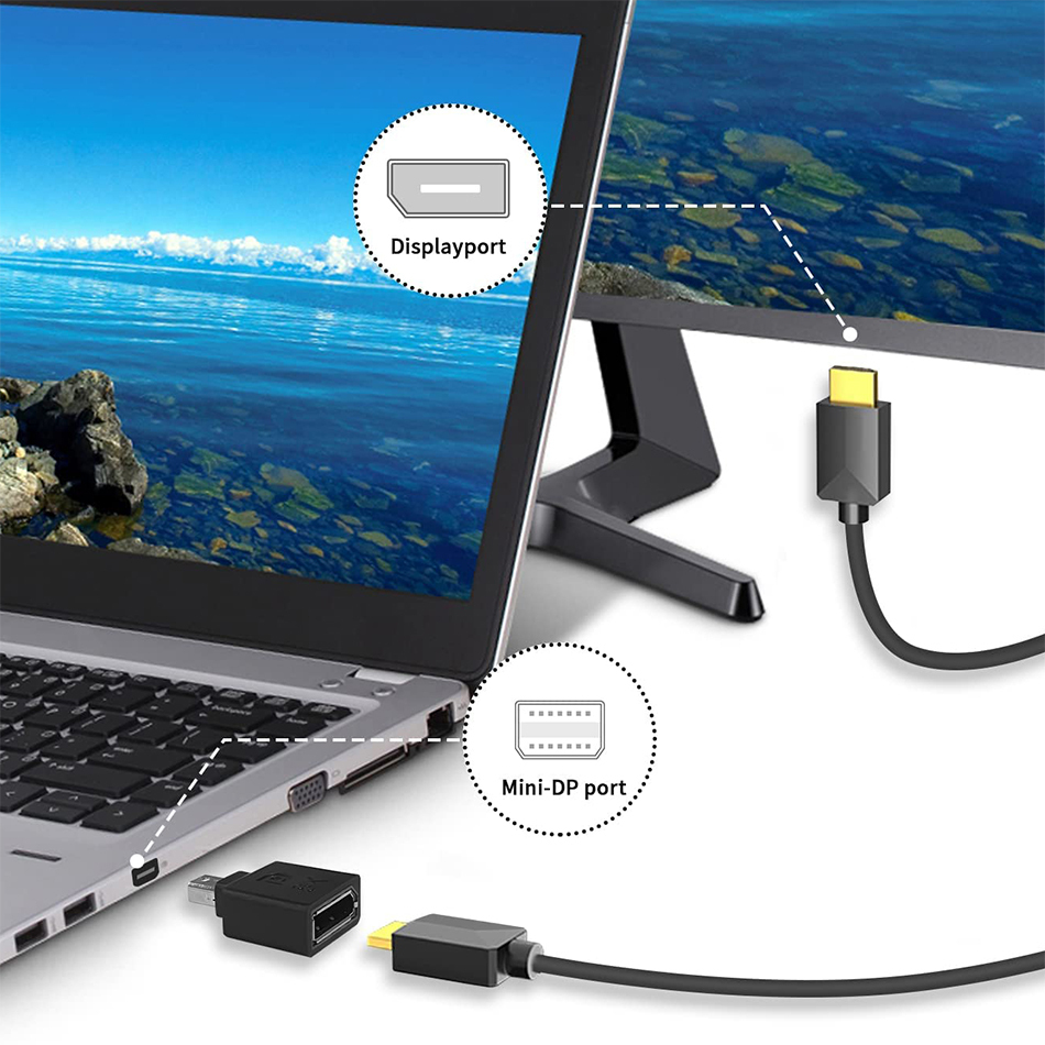 Mini DisplayPort to DisplayPort Female Converter Adapter