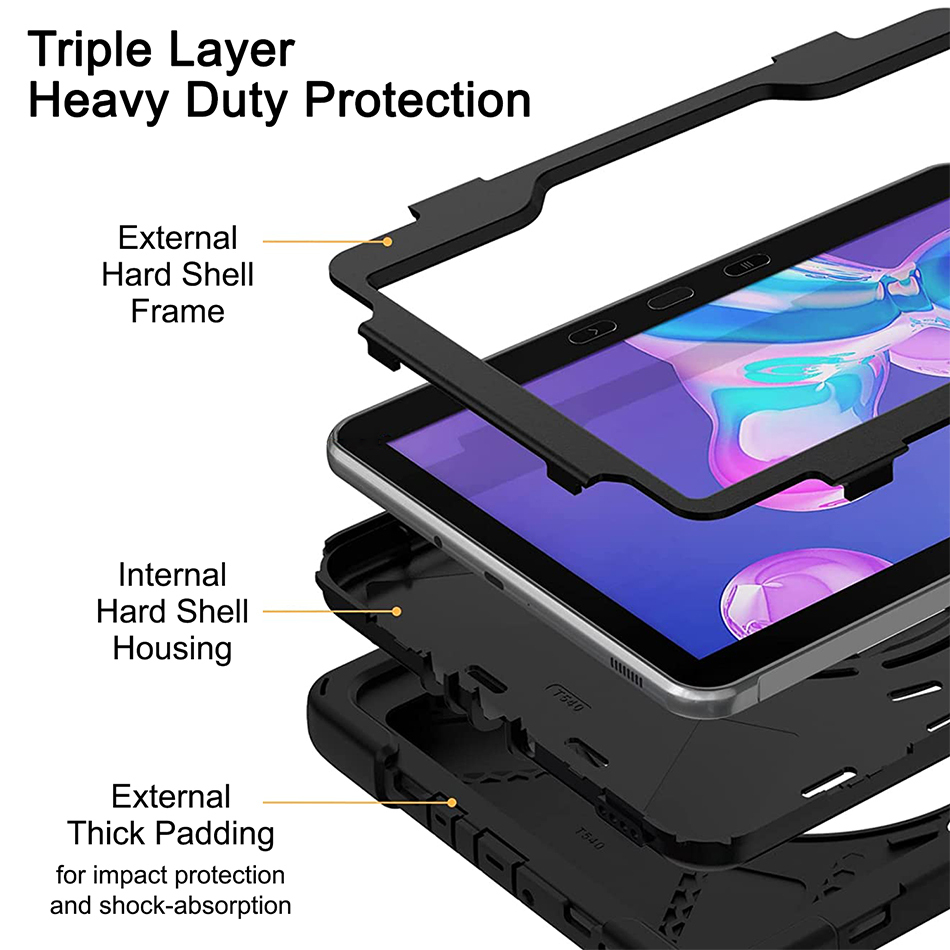360 Hand Holder Strap Shockproof Case for Galaxy Tab Active5 Pro