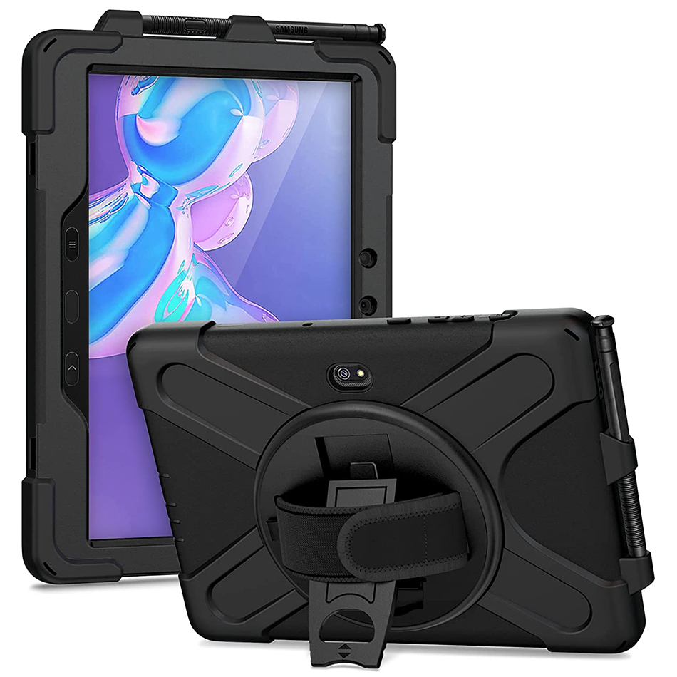 360 Hand Holder Strap Shockproof Case for Galaxy Tab Active4 Pro