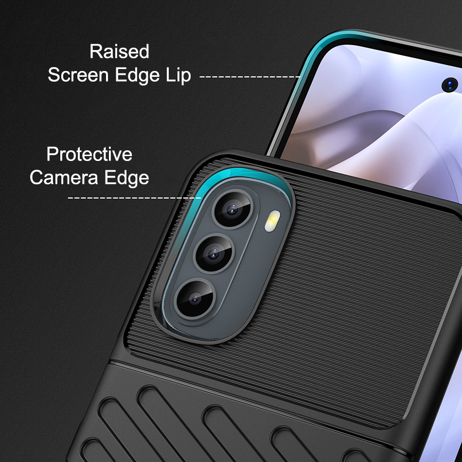 Flexi Thunder Shockproof Case for Motorola Moto G31 (Black)