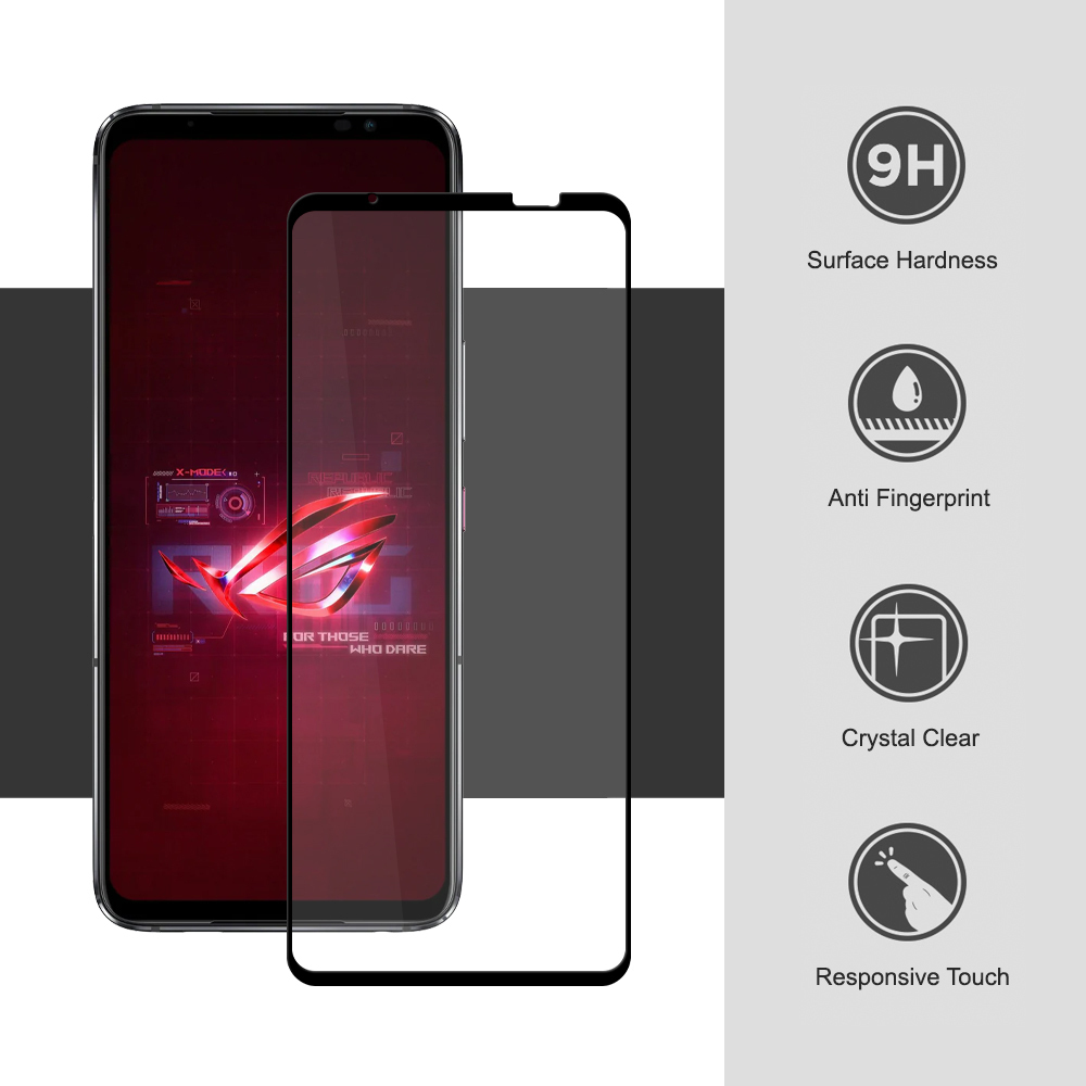 Tempered Glass Screen Protector for ROG Phone 7 Ultimate (Black)