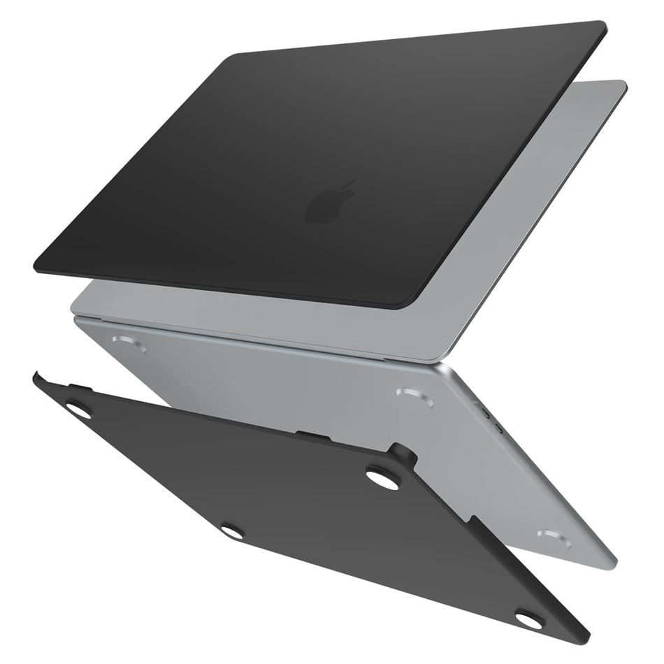 Frosted Hard Case for Apple MacBook Air 13-inch 2025 (Black)