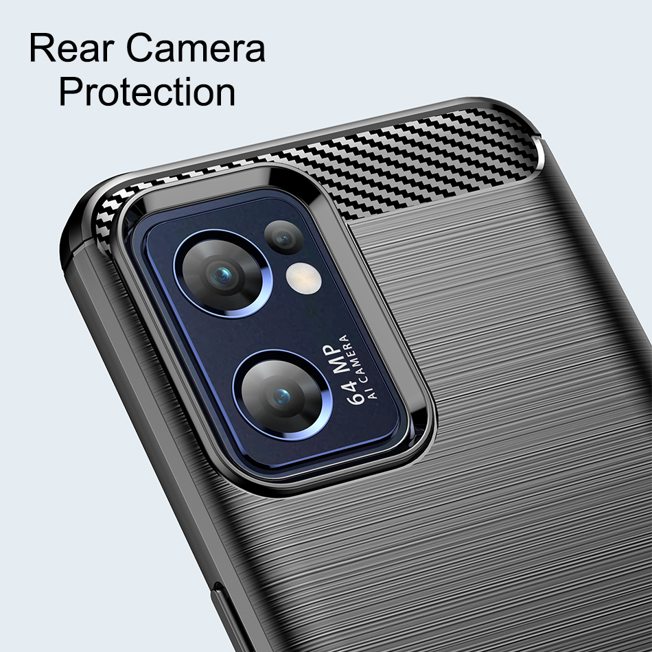 Flexi Slim Carbon Fibre Case for Oppo Find X5 Lite (Black)