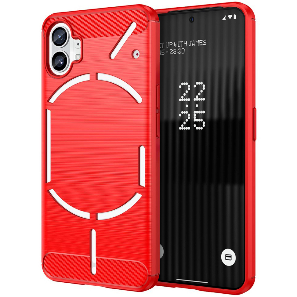 Flexi Slim Carbon Fibre Case for Nothing Phone (1) (Red)