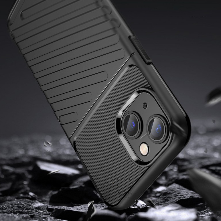 Flexi Thunder Shockproof Case for Apple iPhone 14 (Black)